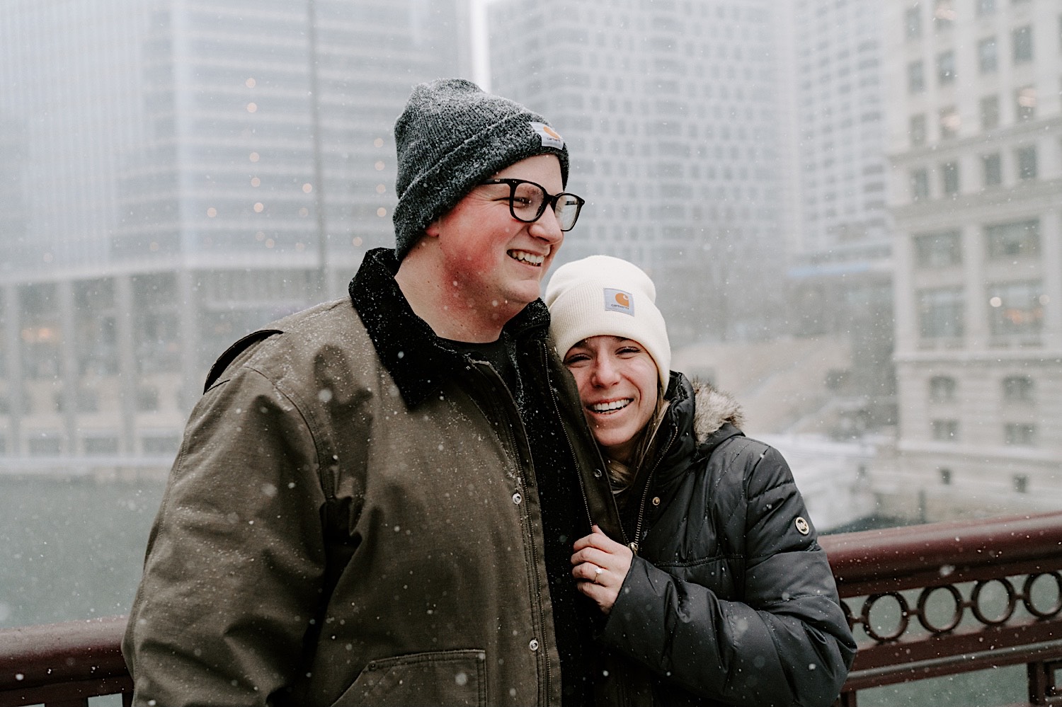 Surprise Proposal on Michigan Avenue Bridge | Sam + Tucker - jnavisuals.com